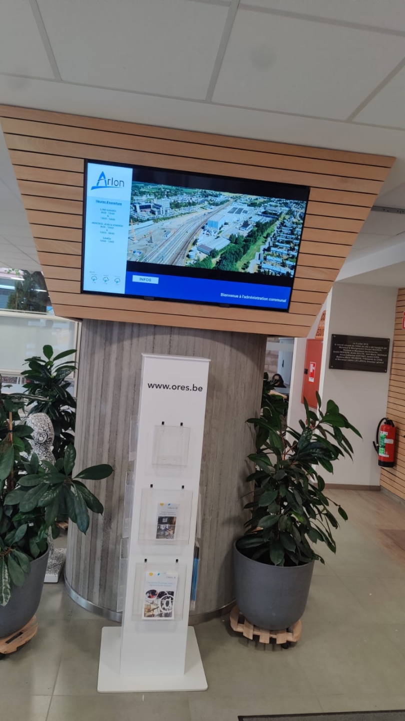 Écran + Gestion file d'attente - Ville d'Arlon | EXPANSIONTV